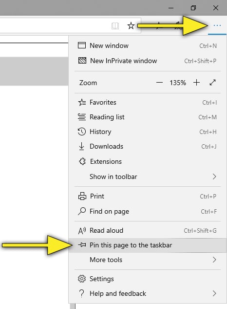Microsoft Edge Shortcut